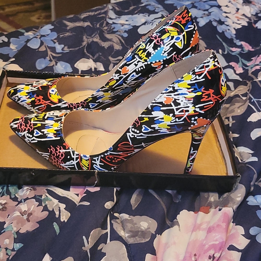 Anne Michelle Beautiful Muti Colored Heels - Gem